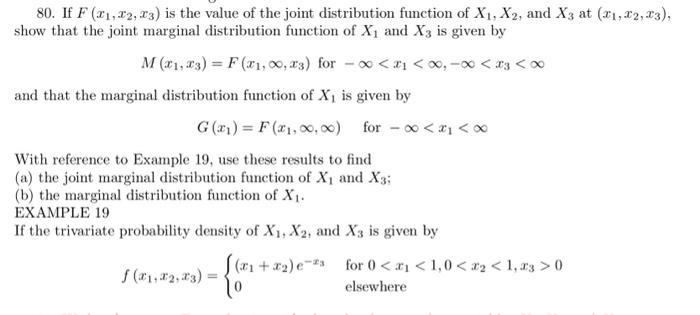 Solved 80. If F(x1,x2,x3) is the value of the joint | Chegg.com
