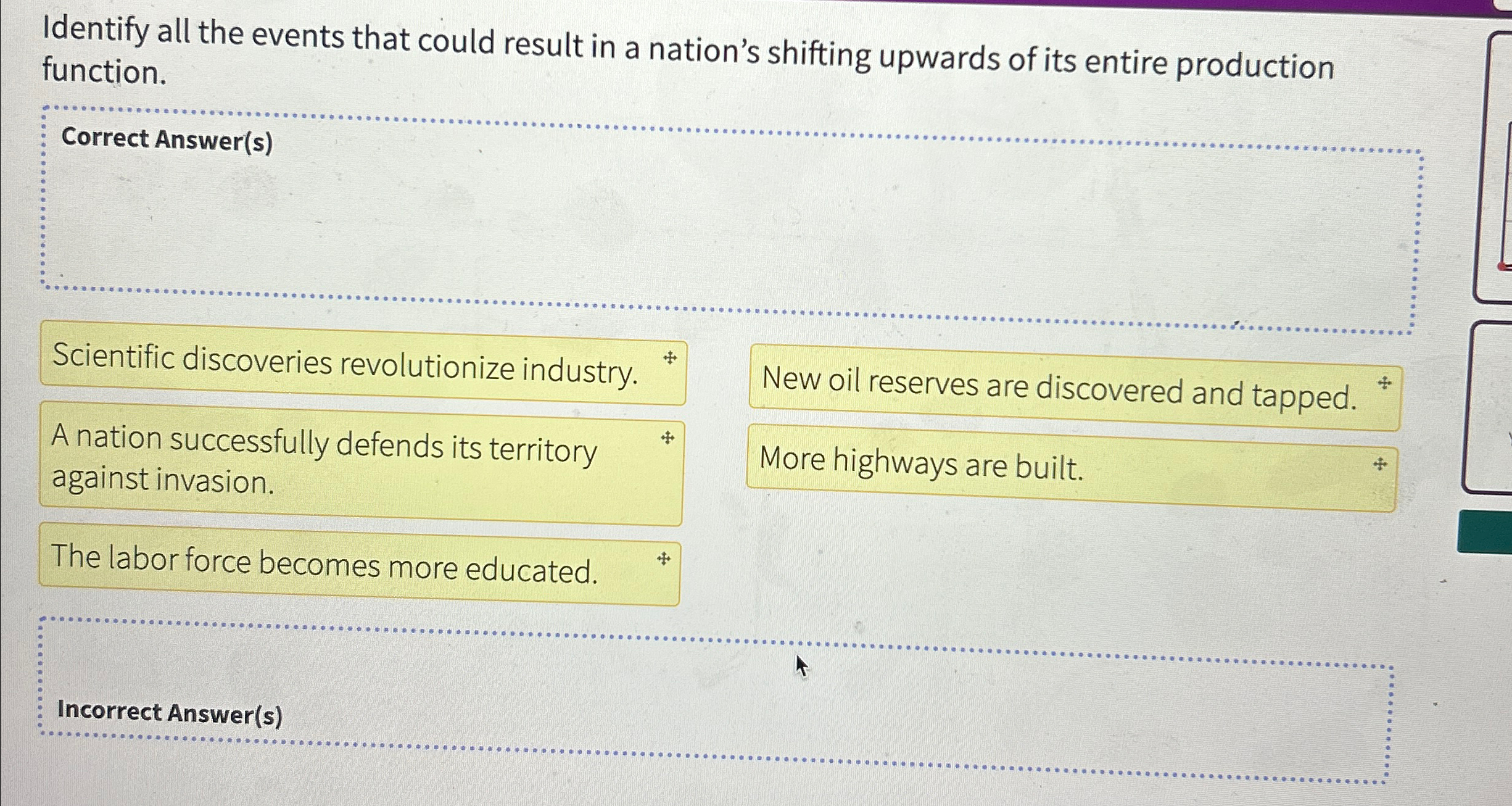 Solved Identify all the events that could result in a | Chegg.com