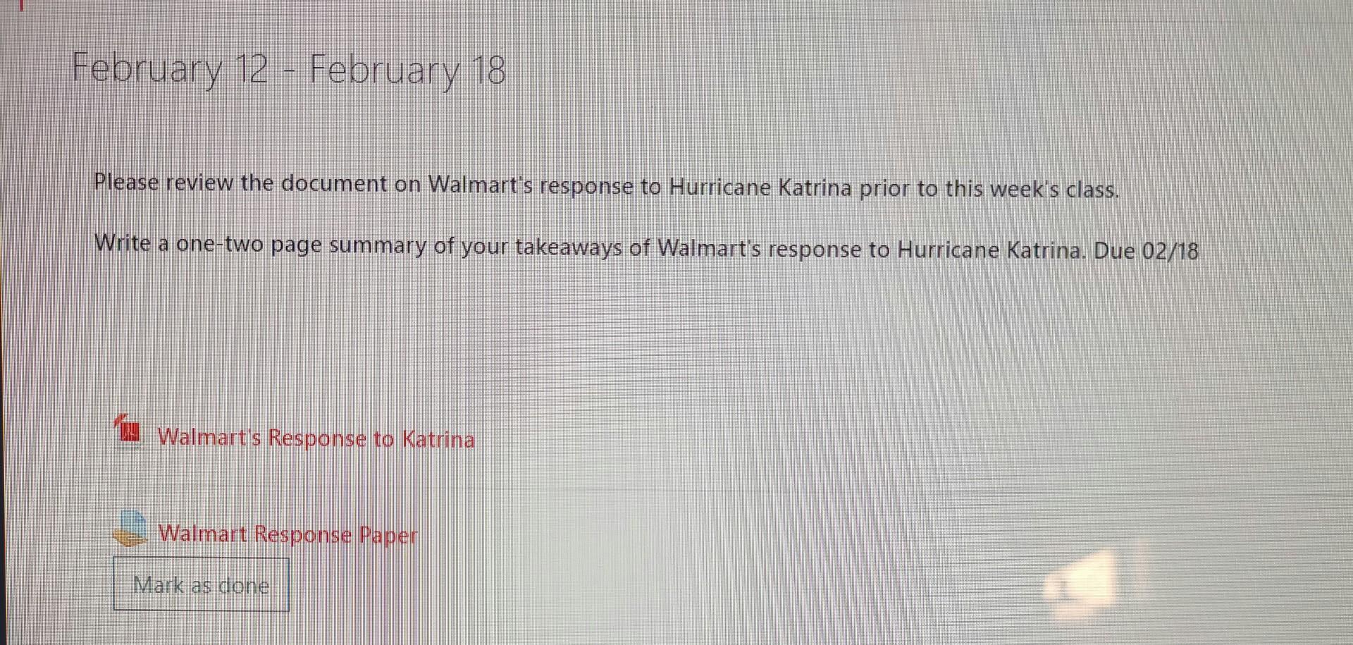 Solved Please review the document on Walmart's response to | Chegg.com