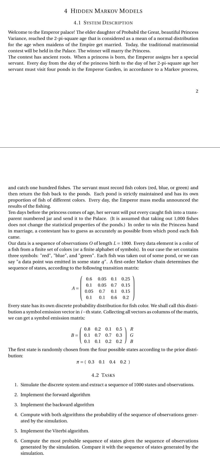 Solved 1 Some Computations Consider the Markov chain with | Chegg.com