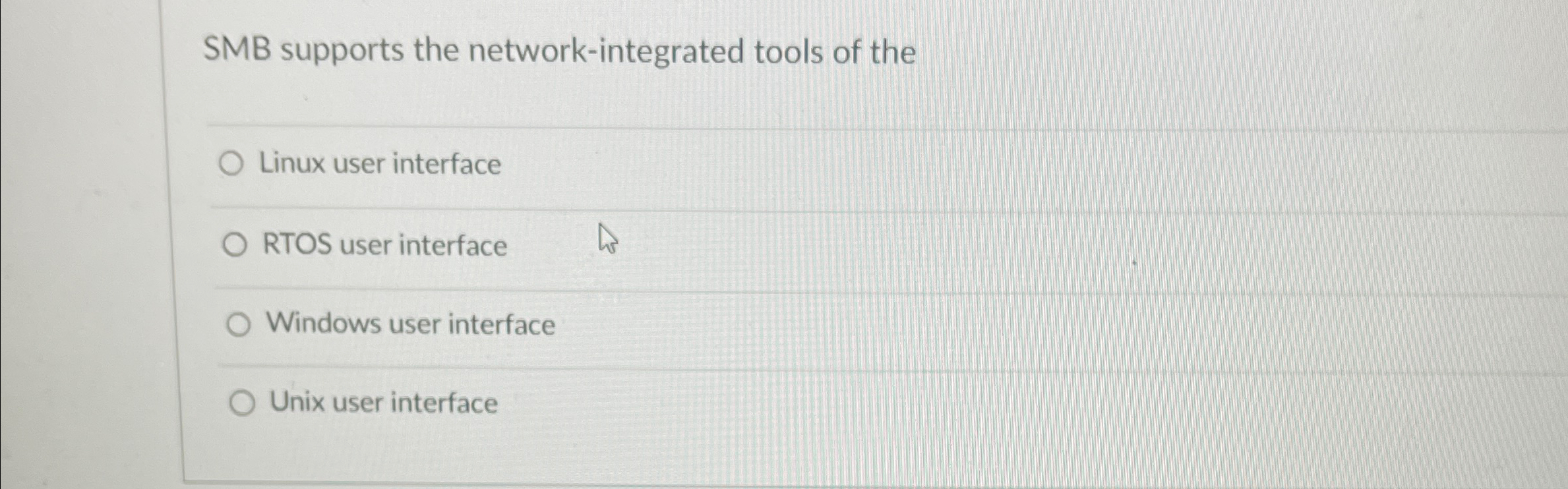 Solved SMB supports the network-integrated tools of the | Chegg.com