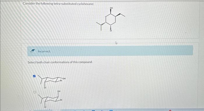 Solved Consider the following tetra-substituted cyclohexane: | Chegg.com