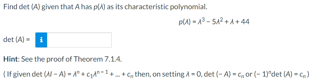 Solved Hint: See the proof of Theorem 7.1.4.( ﻿If given | Chegg.com