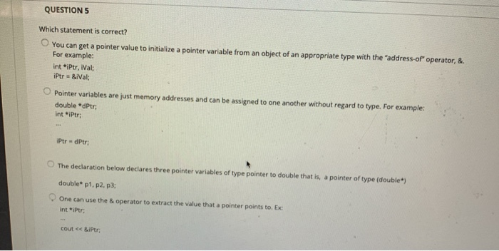 Solved Questions Which Statement Is Correct You Can Get A 