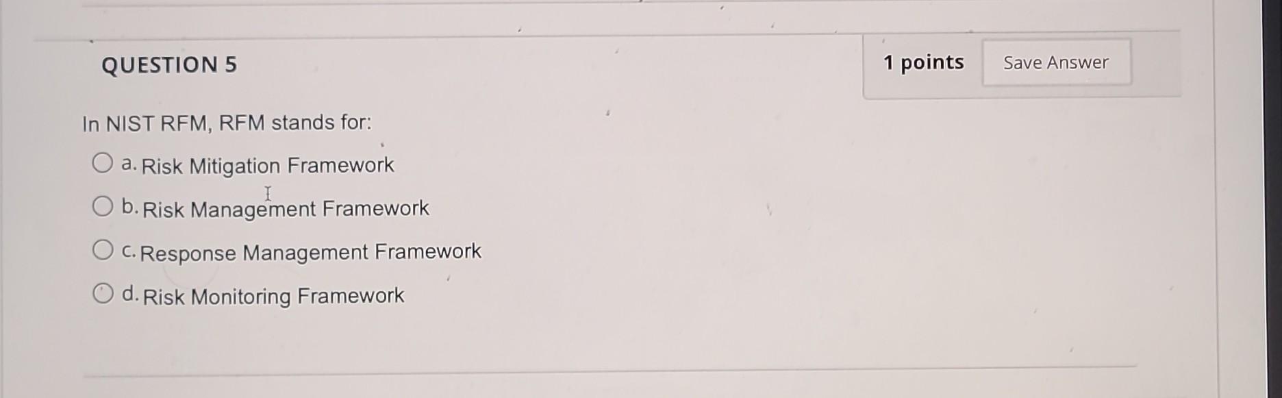 Solved Cybersecurity risk management is the responsibility | Chegg.com