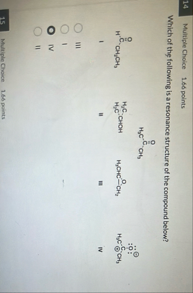 Solved 14Multiple Choice 1.66 ﻿pointsWhich of the following | Chegg.com
