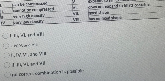 Solved can be compressed cannot be compressed very high | Chegg.com