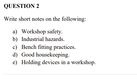 Solved QUESTION 2Write short notes on the following:a) | Chegg.com