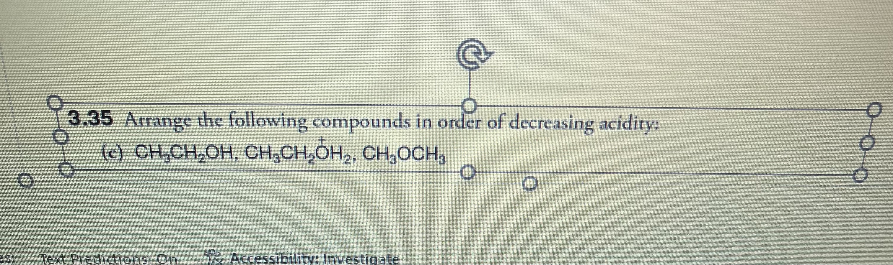 Solved 3.35 ﻿Arrange the following compounds in ﻿order of | Chegg.com