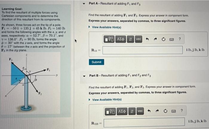 Solved Learning Goal: To find the resultant of muleple | Chegg.com