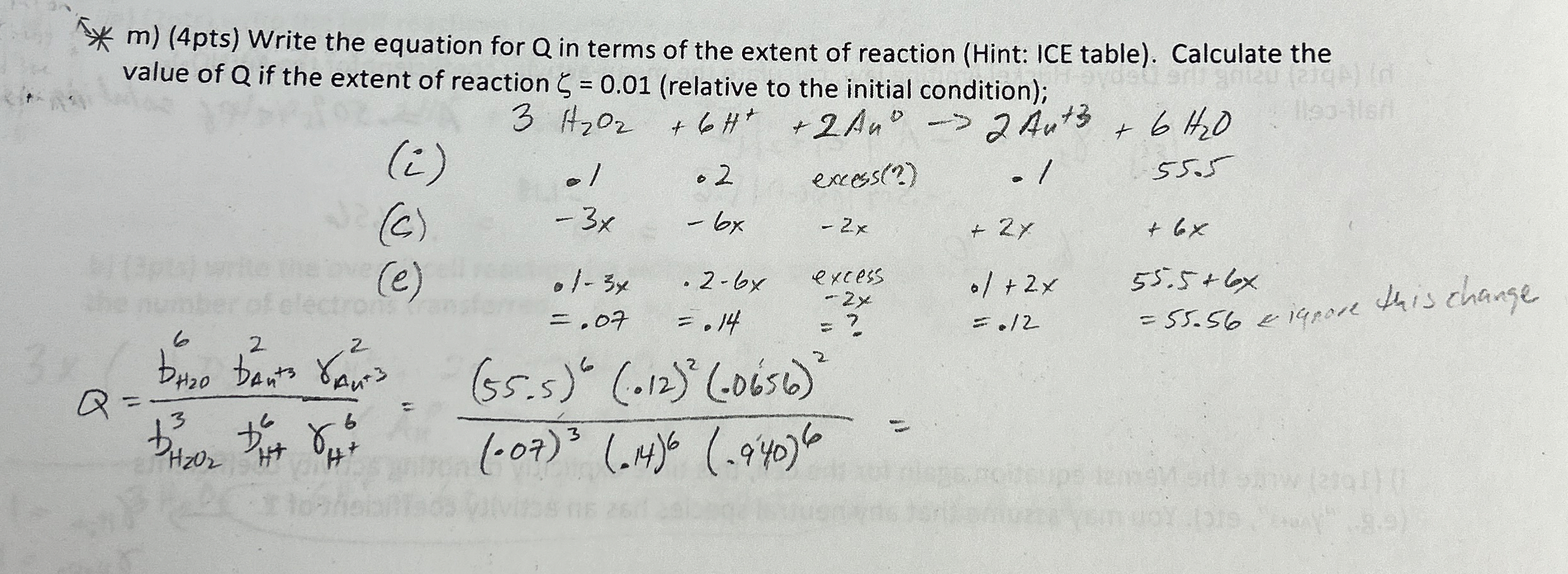 Solved m ) (4pts) ﻿Write the equation for Q ﻿in terms of the | Chegg.com