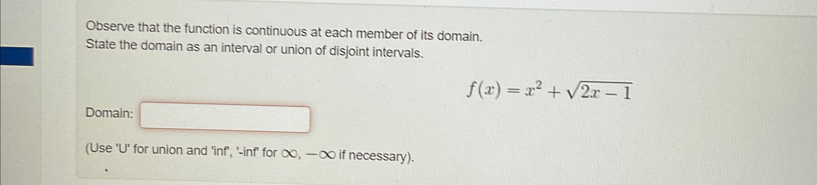 Solved Observe that the function is continuous at each | Chegg.com
