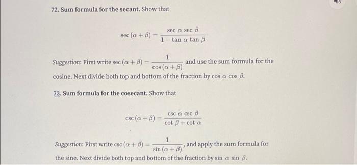 Solved Using sum formulas to establish identities. In | Chegg.com