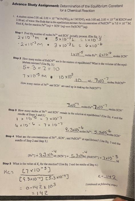 Solved Advance Study Assignment: Determination of the | Chegg.com