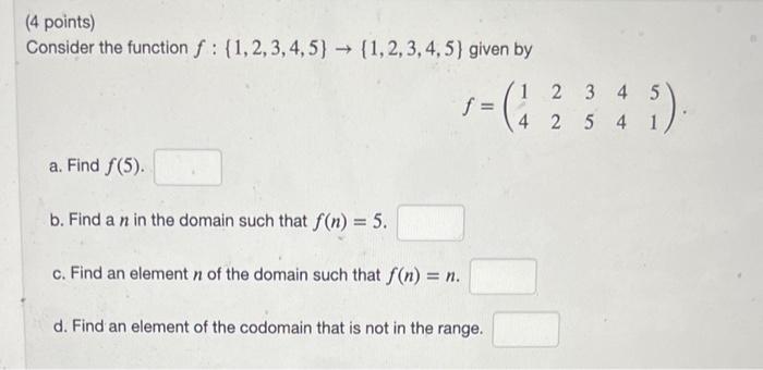 Solved (4 points) Consider the function | Chegg.com