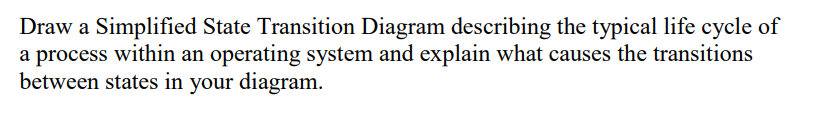 Solved Draw a Simplified State Transition Diagram describing | Chegg.com