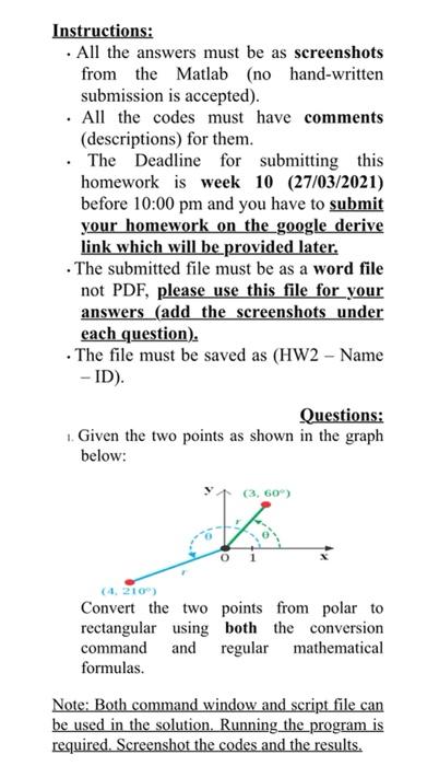Solved Solve The Question By Using Matlaball The Codes Must 