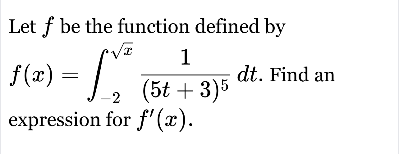 Solved Let f ﻿be the function defined by | Chegg.com