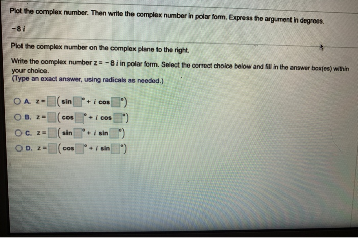Solved Plot the complex number. Then write the complex | Chegg.com