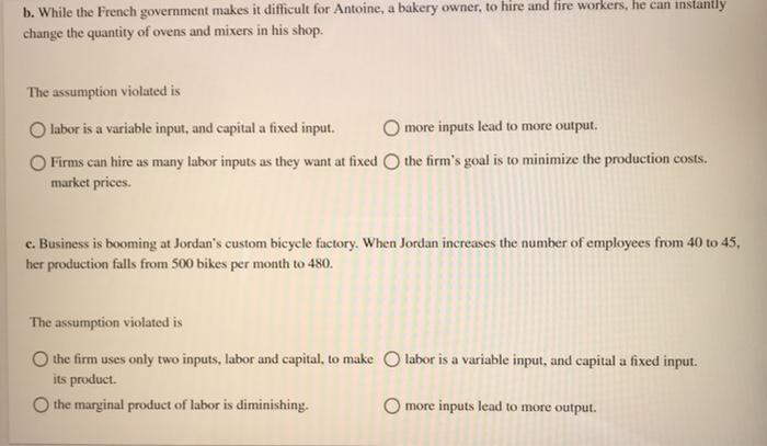 Solved Producer Behavior -- End of Chapter Problem In parts | Chegg.com