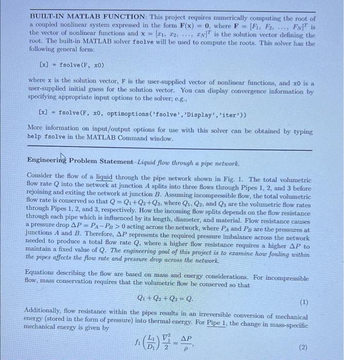 Solved m MANY BUILT-IN MATLAB FUNCTION: This project | Chegg.com