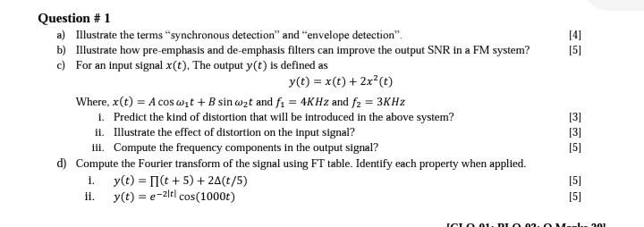 Solved [5] Question 1 A Illustrate The Terms Synchronous