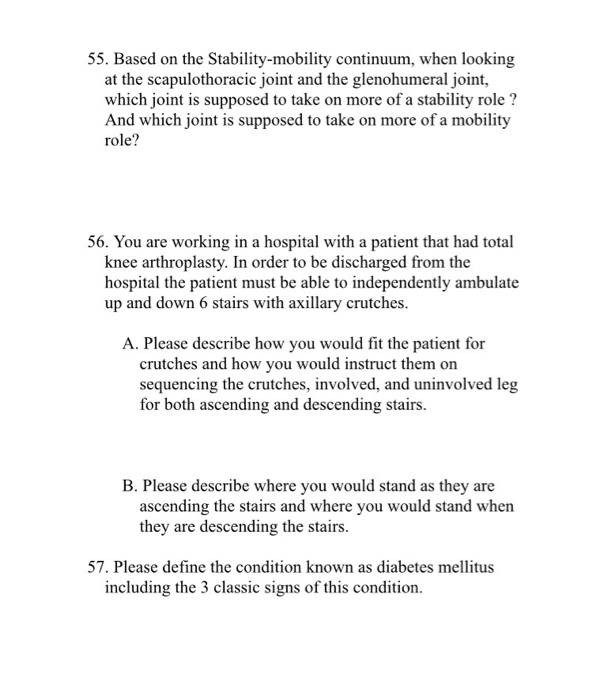 Solved 55. Based on the Stability-mobility continuum, when | Chegg.com