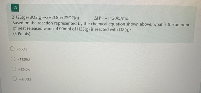 Solved 11 Given the following thermochemical equation KOH | Chegg.com