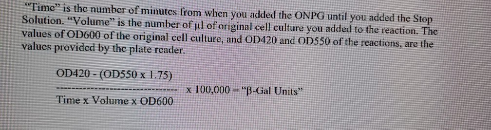 Why do I need 3 Optical density (OD420, OD550, OD600) | Chegg.com