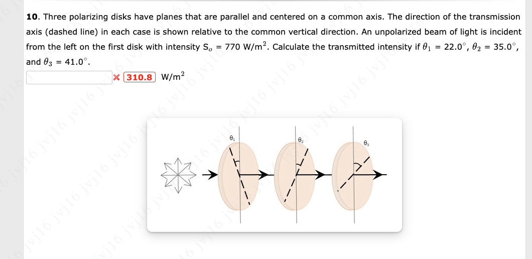 Solved Three polarizing disks have planes that are parallel | Chegg.com