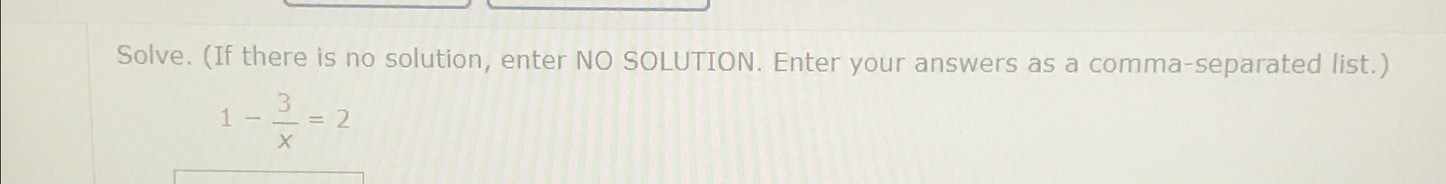 Solved Solve. (If there is no solution, enter NO SOLUTION. | Chegg.com