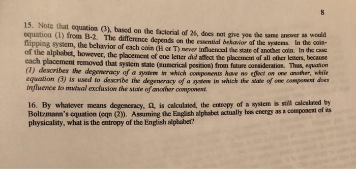 Solved 5 2. The entropy of a system can be quantified | Chegg.com