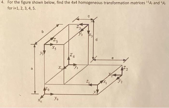Solved 4. For the figure shown below, find the 4×4 | Chegg.com