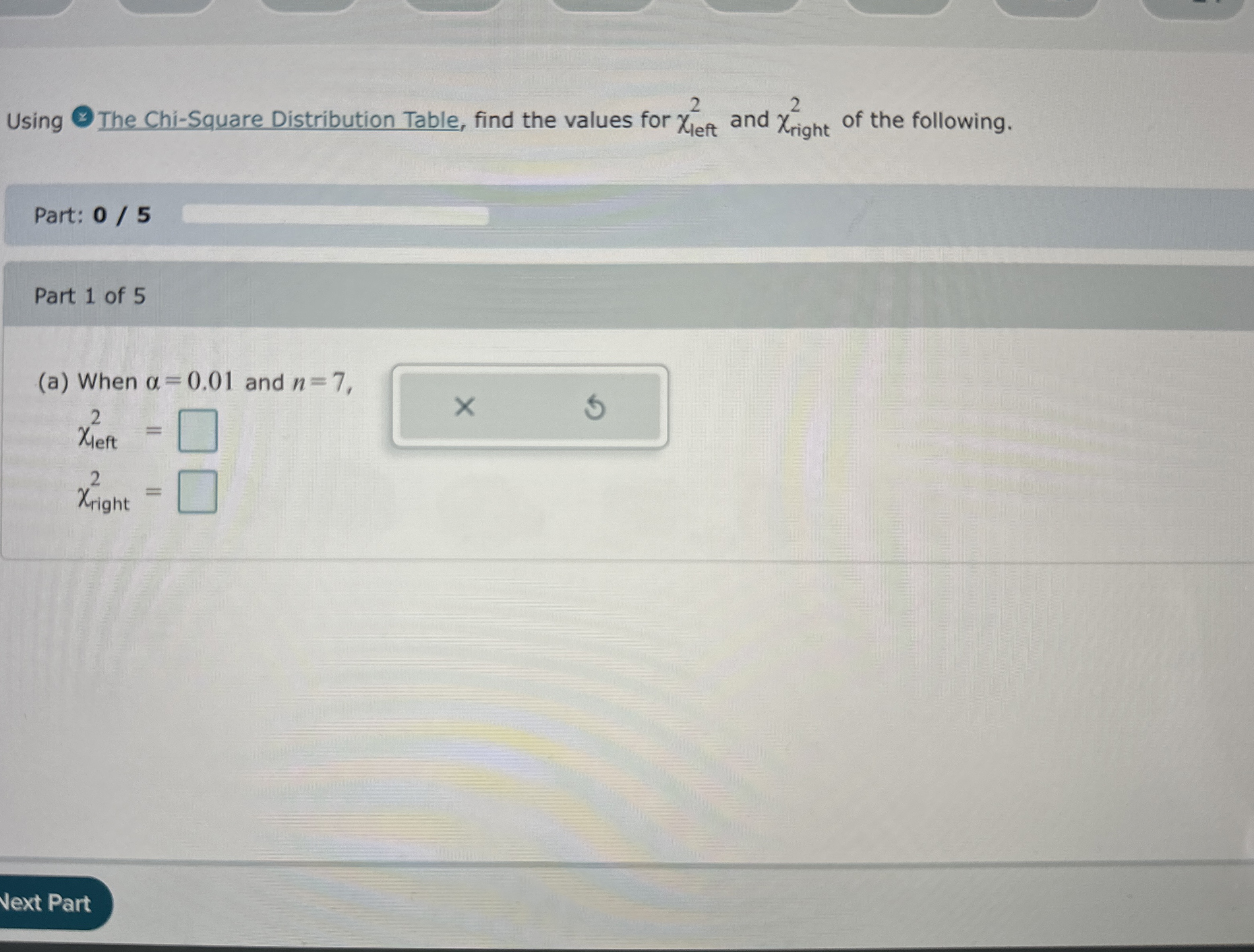 Solved Using 3 ﻿the Chi Square Distribution Table Find The 9567