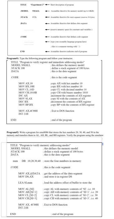 Introduction: Assembly language program can be | Chegg.com