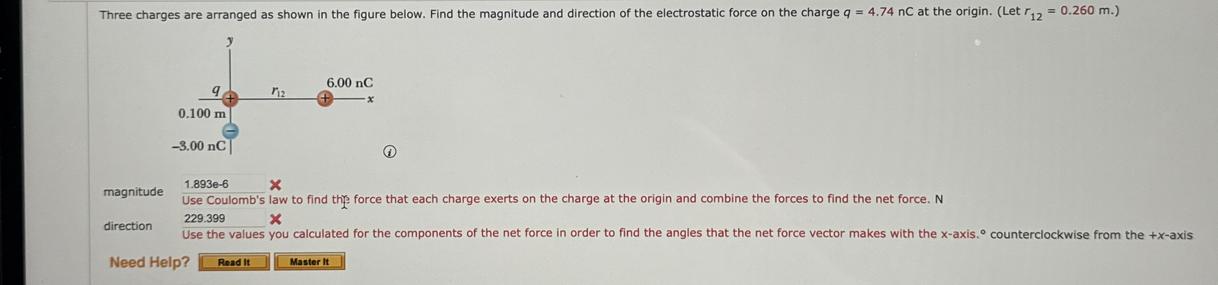 Solved Three charges are arranged as shown in the figure | Chegg.com