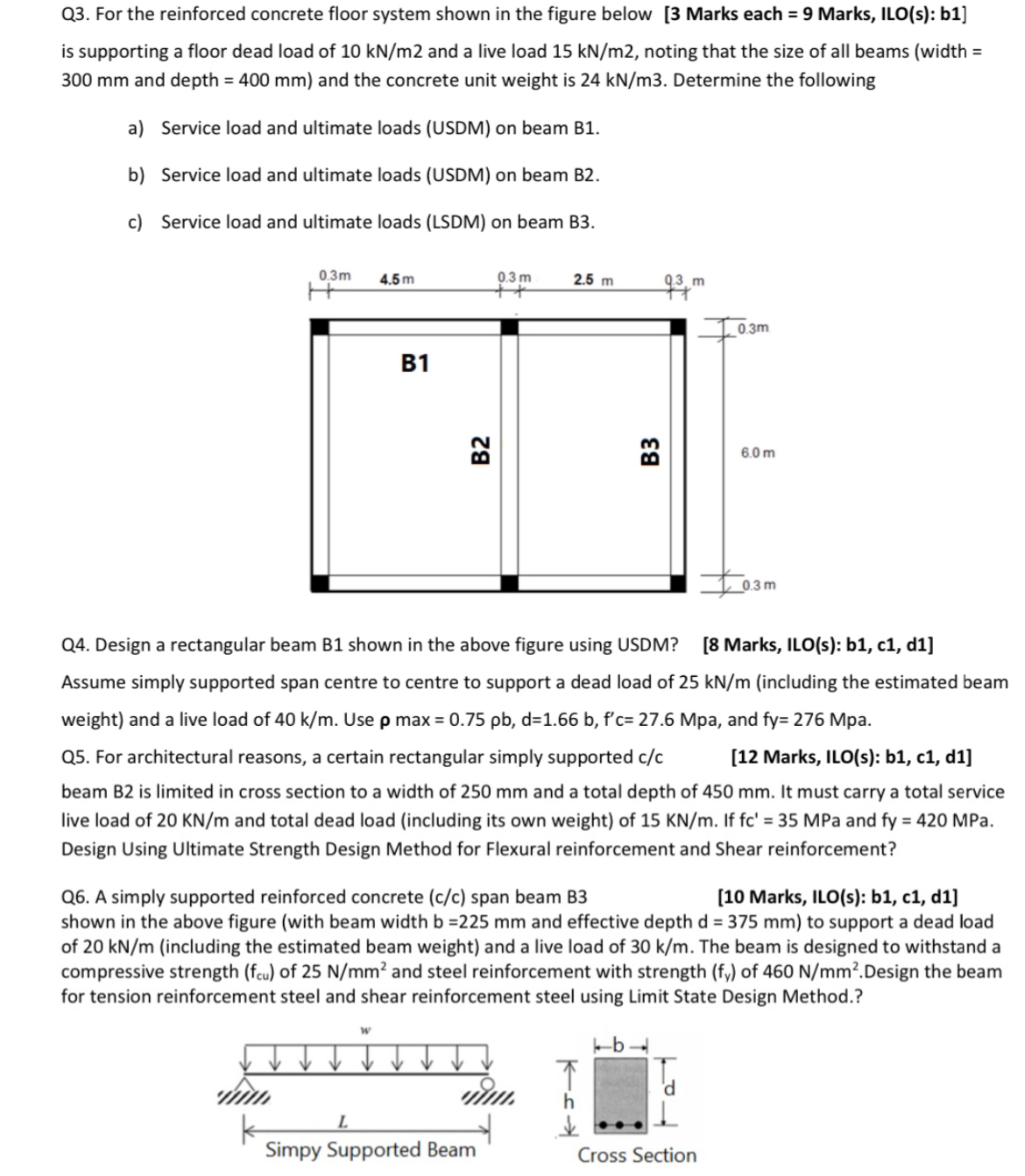 Solved by an EXPERT Steps for Q3. ﻿For the reinforced concrete floor | Chegg.com