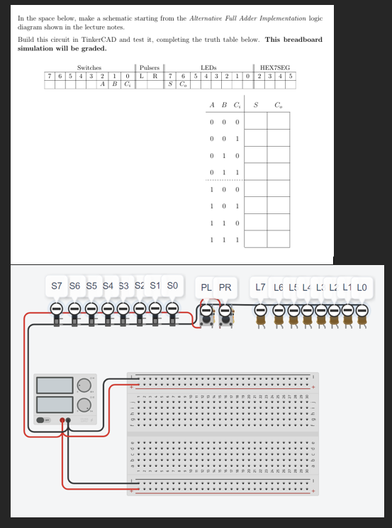 Using the same Blank Breadboard on TinkerCAD, follow | Chegg.com