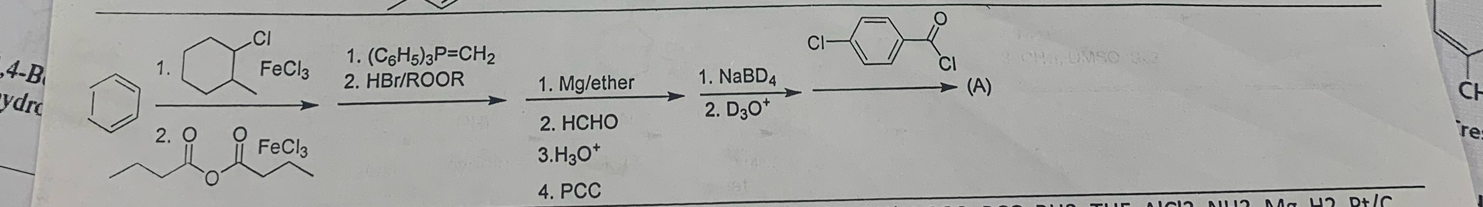 Solved 0(C6H5)3P=CH2HBrR?OO RH3O+PCC | Chegg.com