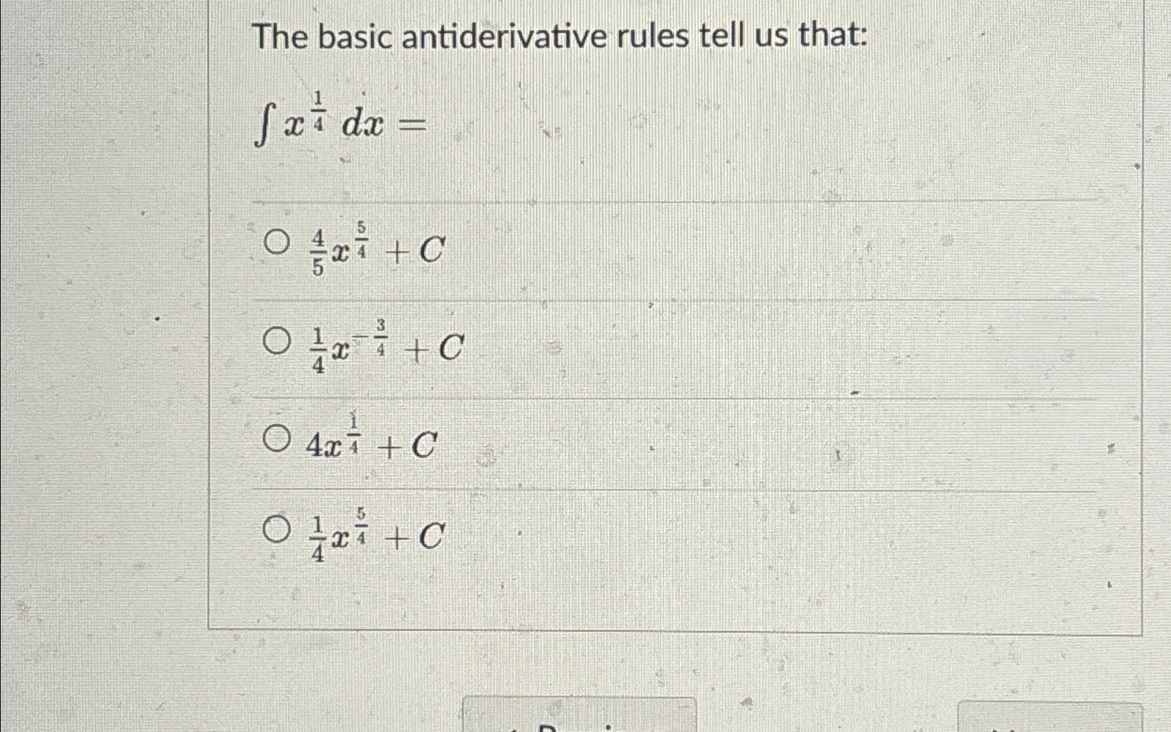 Solved The basic antiderivative rules tell us | Chegg.com