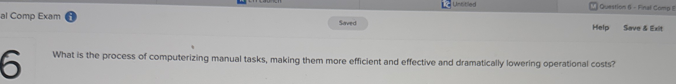Solved al Comp ExamUntitledQuestion 6 - ﻿Final Comp | Chegg.com