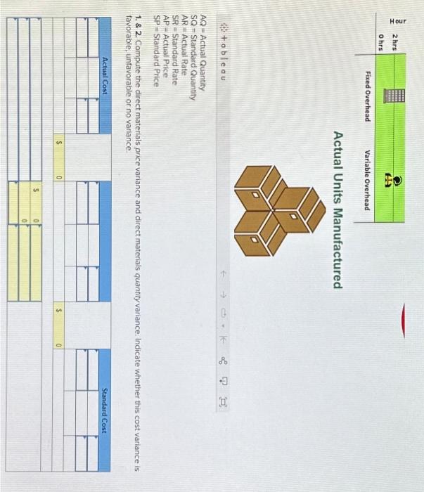 Solved Tableau DA 21-2 (Static): Exercise, Compute direct | Chegg.com