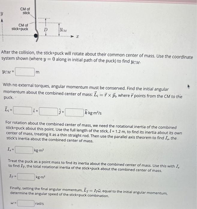 A hockey puck slides frictionlessly on ice. It hits | Chegg.com