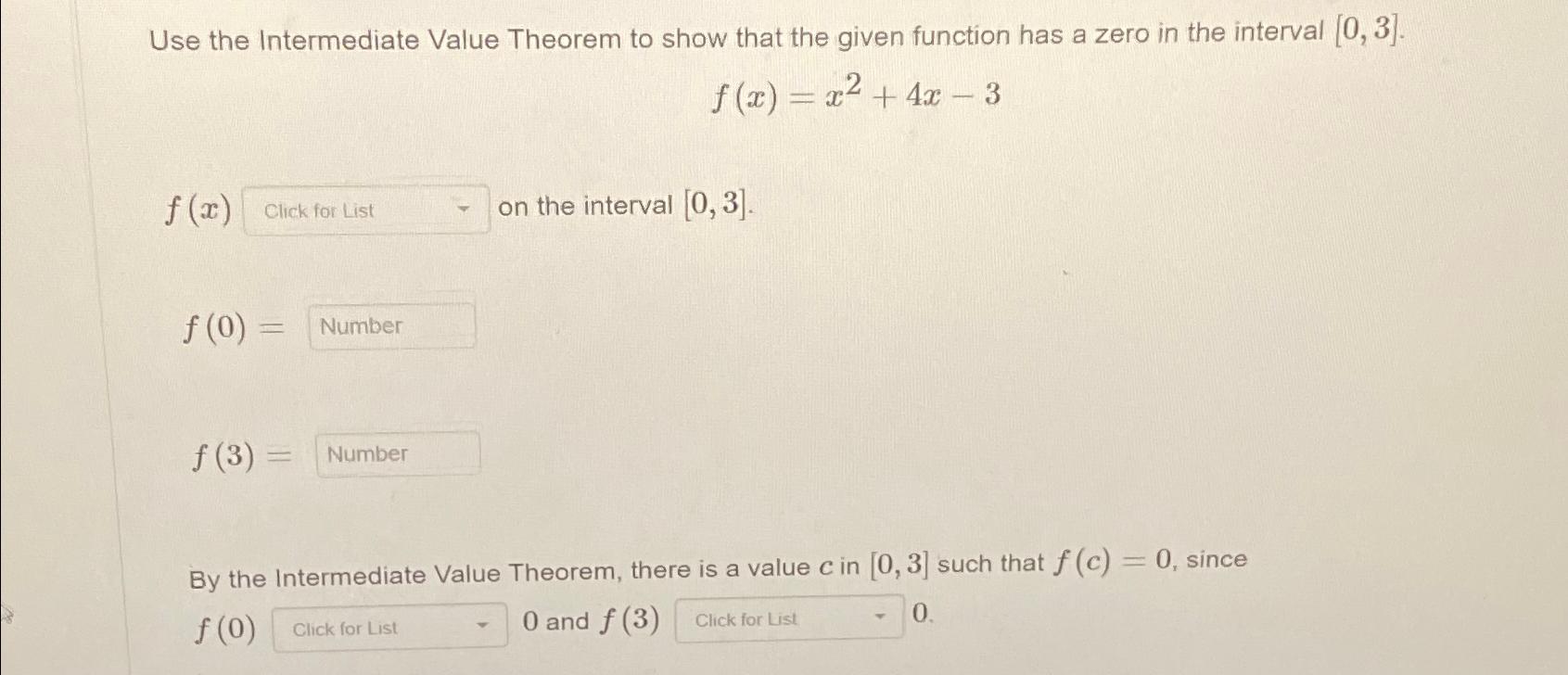Solved Use the Intermediate Value Theorem to show that the | Chegg.com