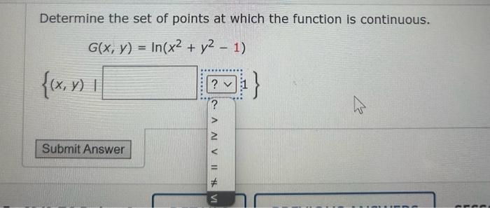Solved Determine the set of points at which the function is | Chegg.com