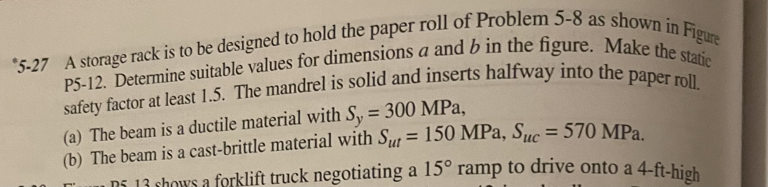 Solved "5-27 ﻿A storage rack is to be designed to hold the | Chegg.com