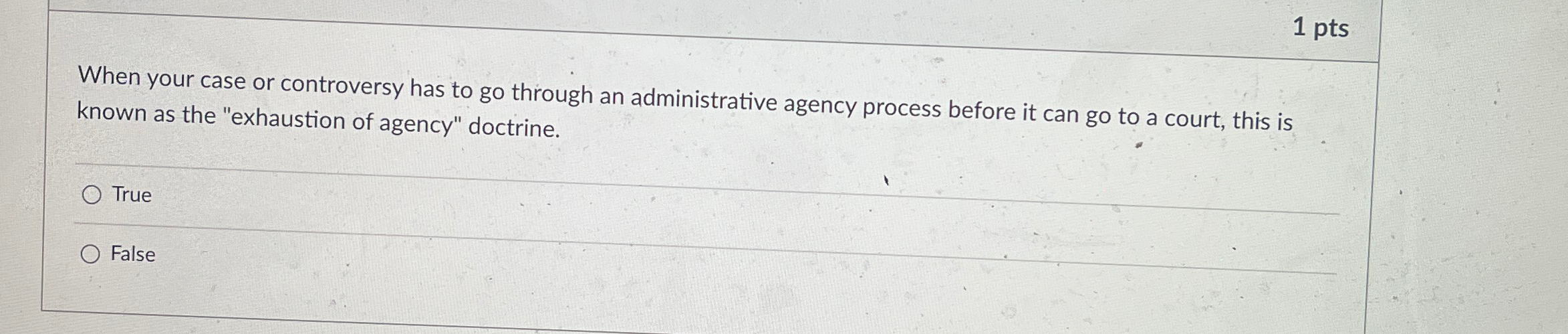 Solved 1 ﻿ptsWhen your case or controversy has to go through | Chegg.com