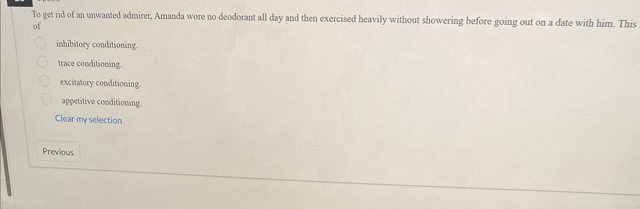 Solved To get rid of an unwanted admirer, Amanda wore no | Chegg.com