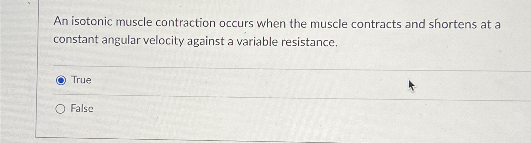 Solved An isotonic muscle contraction occurs when the muscle | Chegg.com