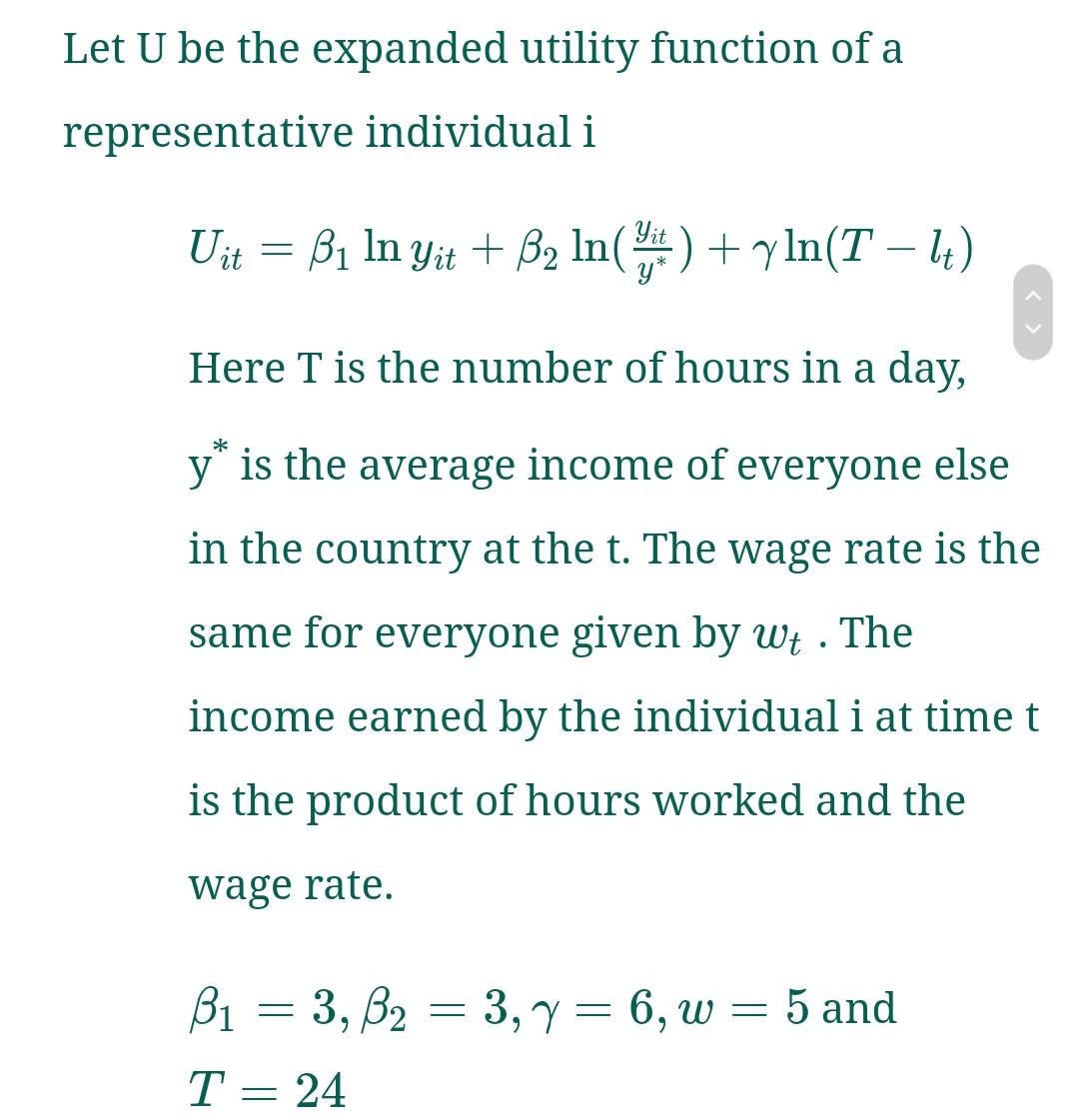 Solved Let U be the expanded utility function of a | Chegg.com